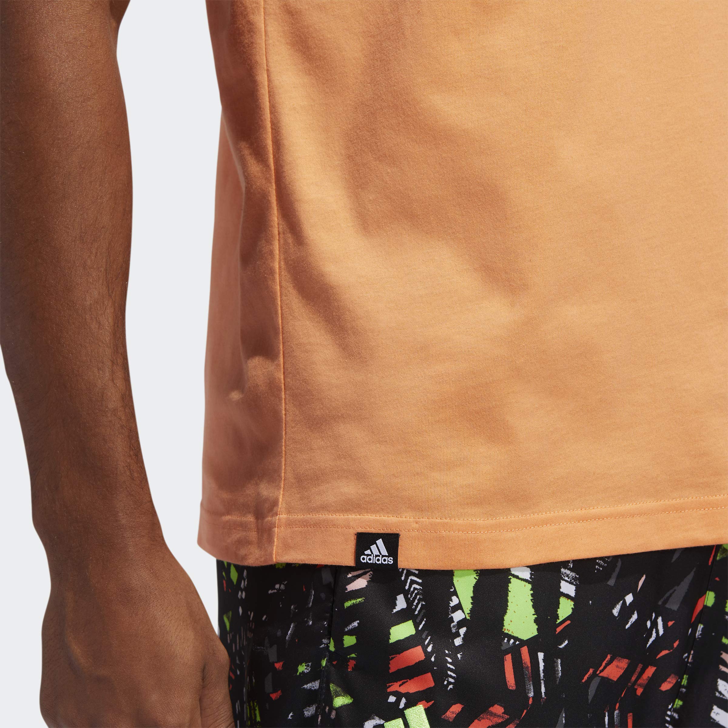 adidas Men's Harden Logo Tee Amber Tint X-Large