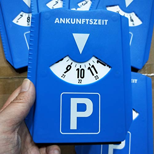 Wakauto Car Windshield Snow Shovel with Time Display Disc Return Time, 2Pcs Plastic Parking Meter with Ice Scraper for Car