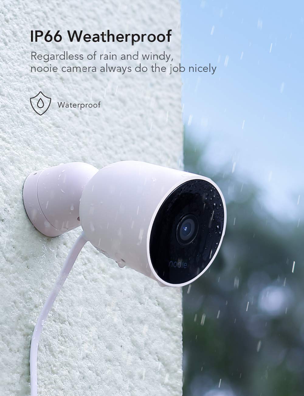 Nooie Baby Monitor and Outdoor Security Camera Bundle Set, 1080P HD WiFi Home Security Camera with Two-Way Audio, IR Night Vision, Motion &Sound Detection, IP66 Weatherproof, Compatible with Alexa