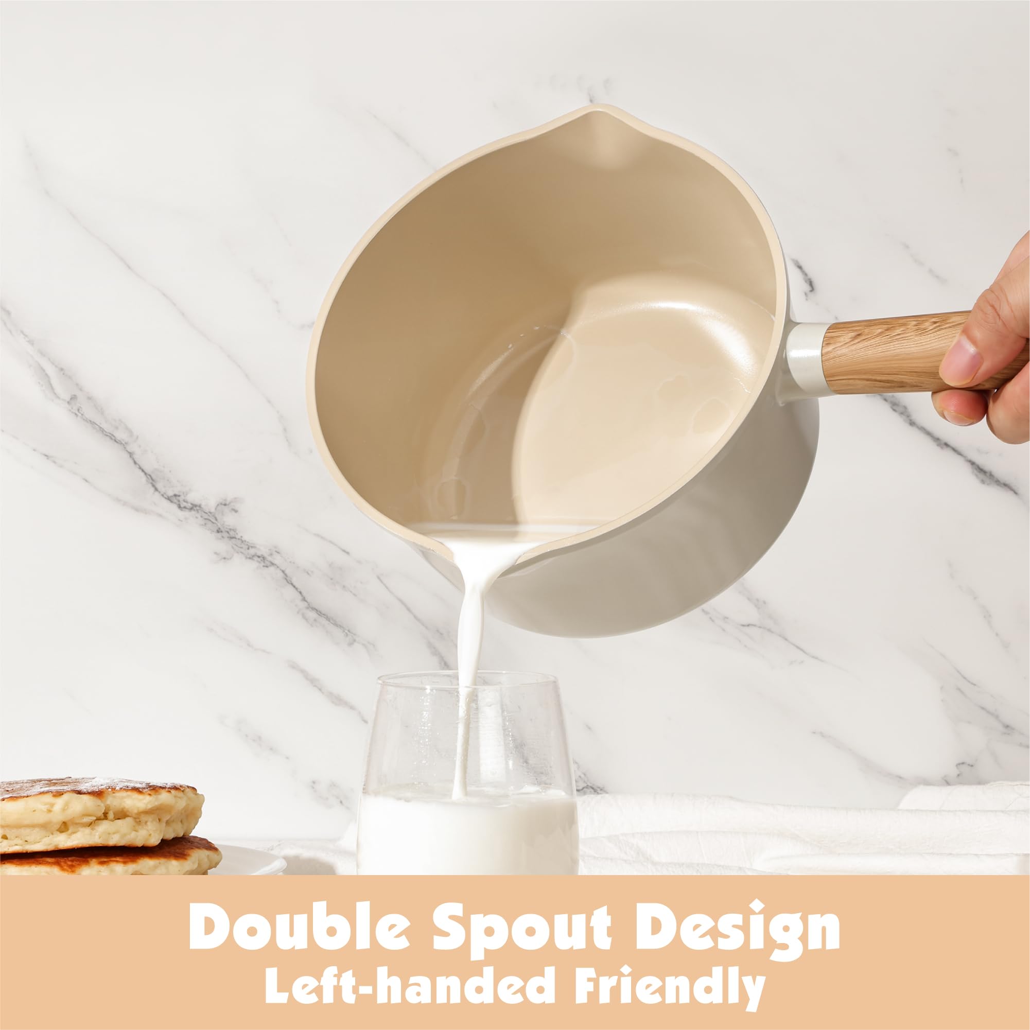 SENSARTE PASCA Ceramic Nonstick Pots and Pans Set 14pcs, Healthy Cookware Set, Non-toxic Induction Kitchen Cooking Set, Dishwasher & Oven Safe, PFAS/PTFE/PFOA Free