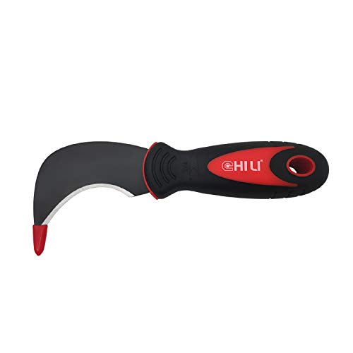 CHILI Tools Flooring Linoleum Knife with SK-5 Hardened Carbon Steel Blade and Soft Non-Sticky Rubber Handle for Cutting Carpet, Vinyl Flooring, Linoleum, Wallpaper, Made In Taiwan (2PCS)