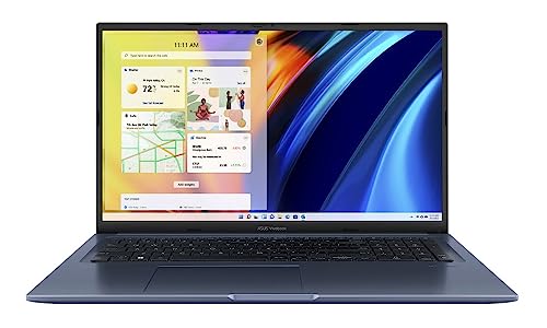 ASUS 2023 VivoBook 17X 17.3 Full HD IPS Home & Business Laptop (AMD Ryzen 7 5800H 8-Core, 16GB RAM, 1TB PCIe SSD, AMD Radeon, WiFi 6, Bluetooth 5.2, Webcam, HDMI, Backlit KB, Win 11 Pro) w/Hub