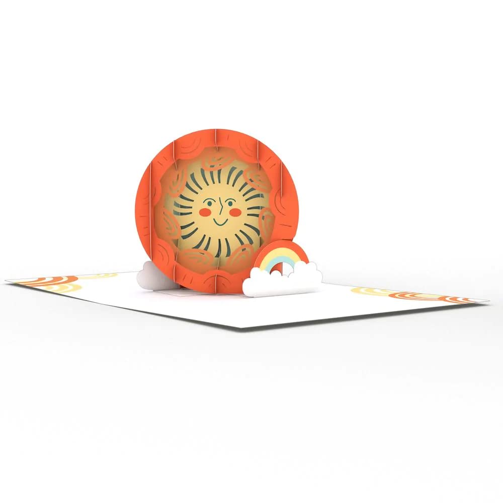 Lovepop Sending Sunshine Your Way Paperpop® Card – Greeting Card – Handcrafted 3D Pop-Up Greeting Card – Birthday Card, 4.5 x 5.9”