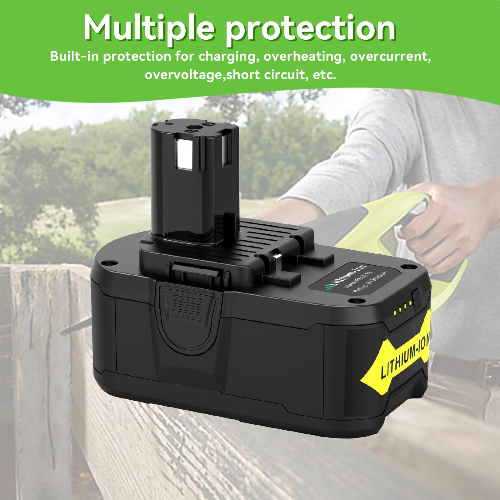 MAFACBAC P189 18V Battery Replacement: for Ryobi 6.0 AH Lithium-ion 18 Volt One Plus P108 P102 P103 P104 P105 P107 Drill Tools-PBP005 Cordless Power Lithium Battery