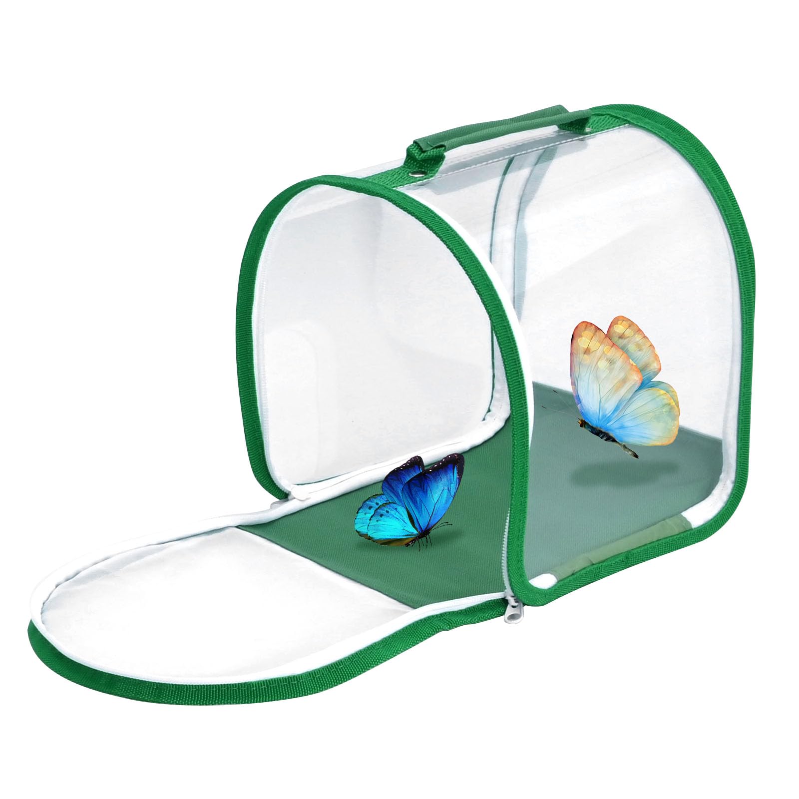 8 Inches Small Butterfly Habitat, Insect Mesh Cage Terrarium, Caterpillar Enclosure, Critter Cage, Bug Terrarium with Portable Carry Handle