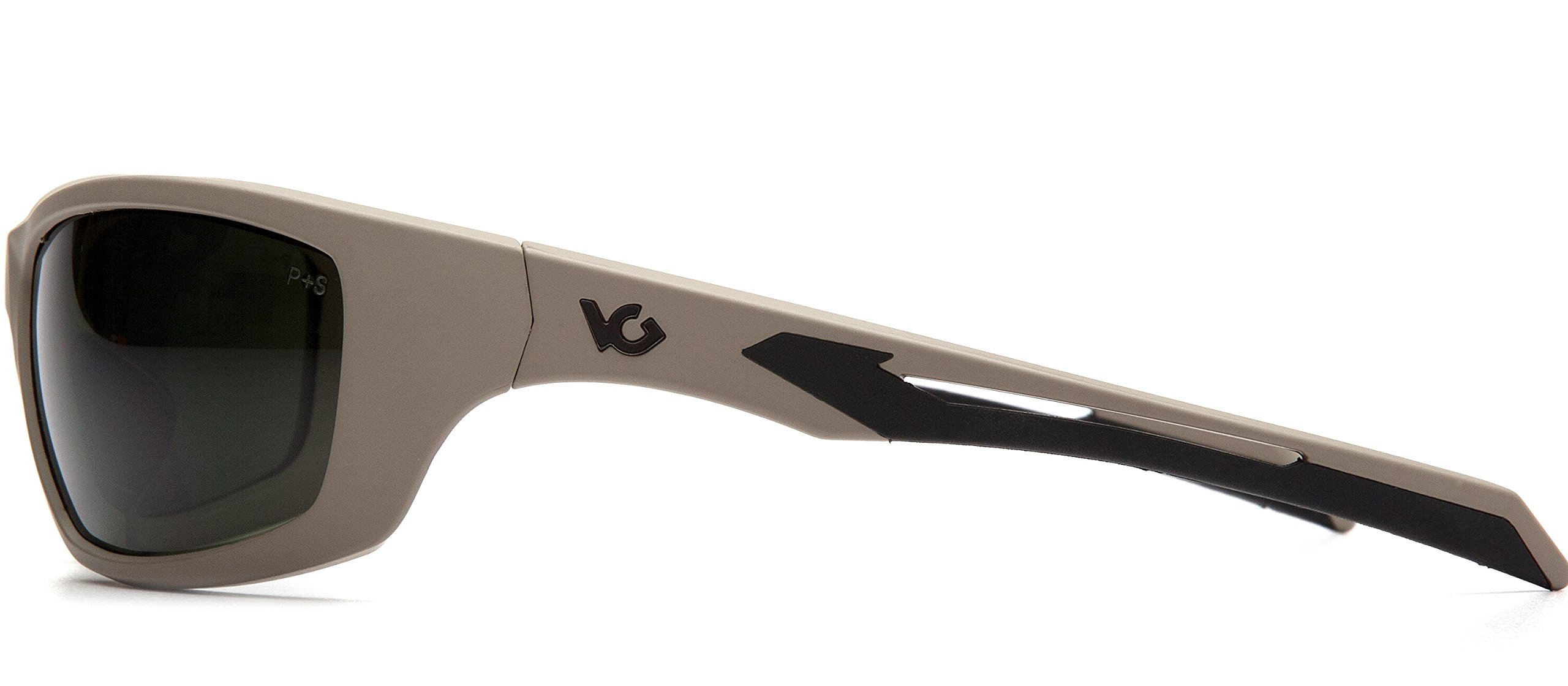 Venture Gear Howitzer Safety Glasses Tan Frame/Forest Gray Lens