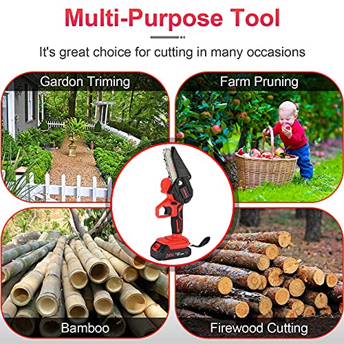 Amikadom #9y8b88 24V Electric Cordless Saw Woodworking Electric Chain Saw Wood Cutter
