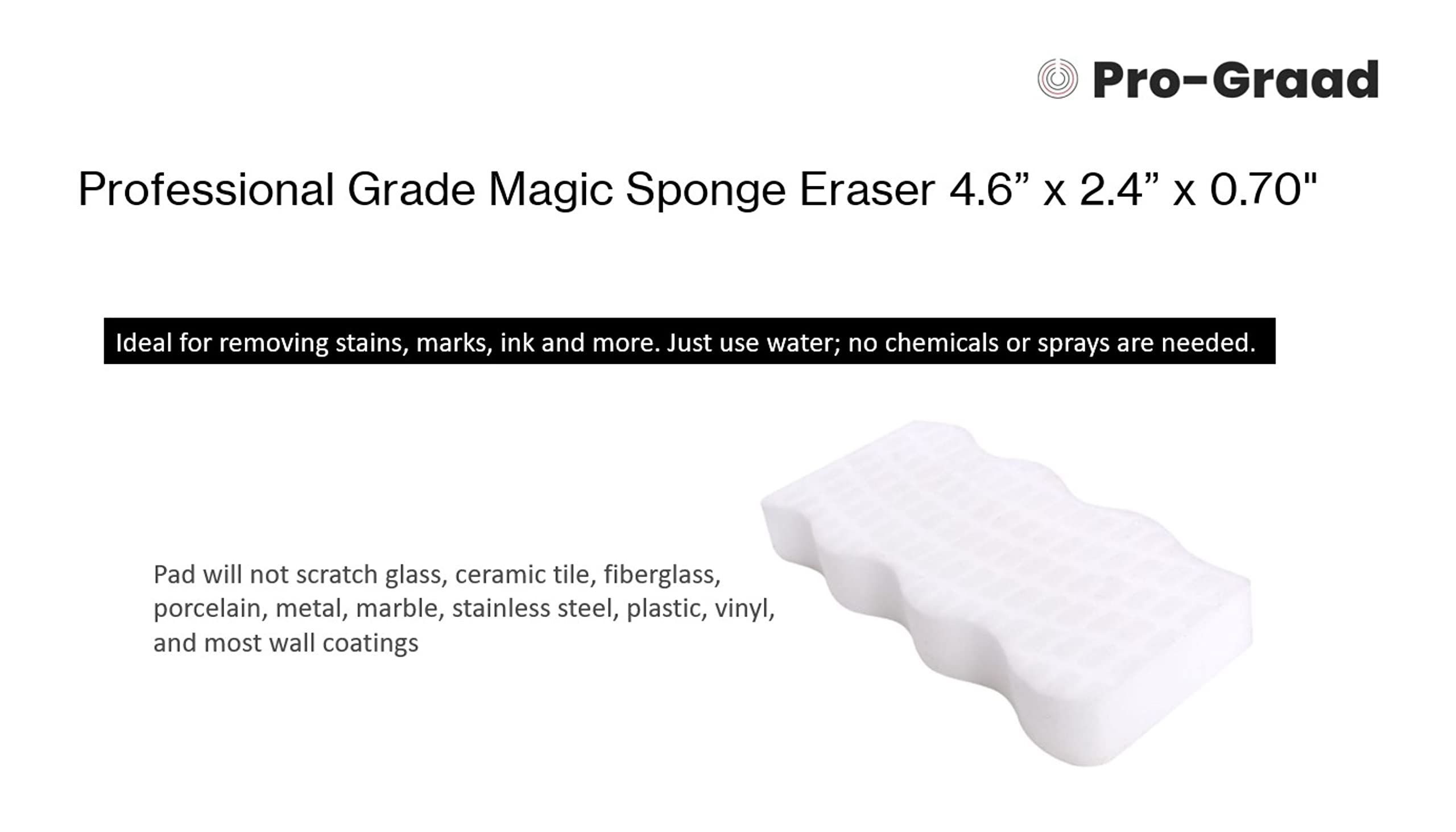 50 Pack 3X Density Ultra Durable Magic Sponge Erasers Professional Grade Bulk Multi Surface Scrubber Cleans Tough Dirt Scuffs Marks & Grime with No Chemicals Ideal for Hotels Restaurants & Businesses