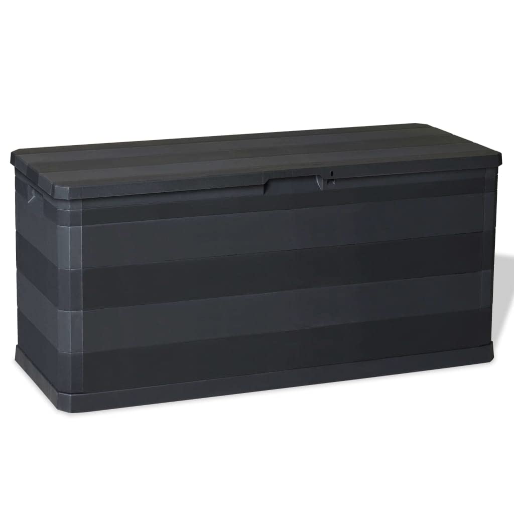 vidaXL Outdoor Storage, Deck Box with Lid, Patio Cabinet, Storage Chest for Outdoor Cushions Throw Pillows Garden Tools Pool Supplies, Black