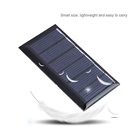 ASHATA Solar Panel,2Pcs Polycrystalline Silicon Solar Panel Portable 3V 80mA Small Mini Solar Panels for DIY Battery Power Charger Module,67.5x34.5mm