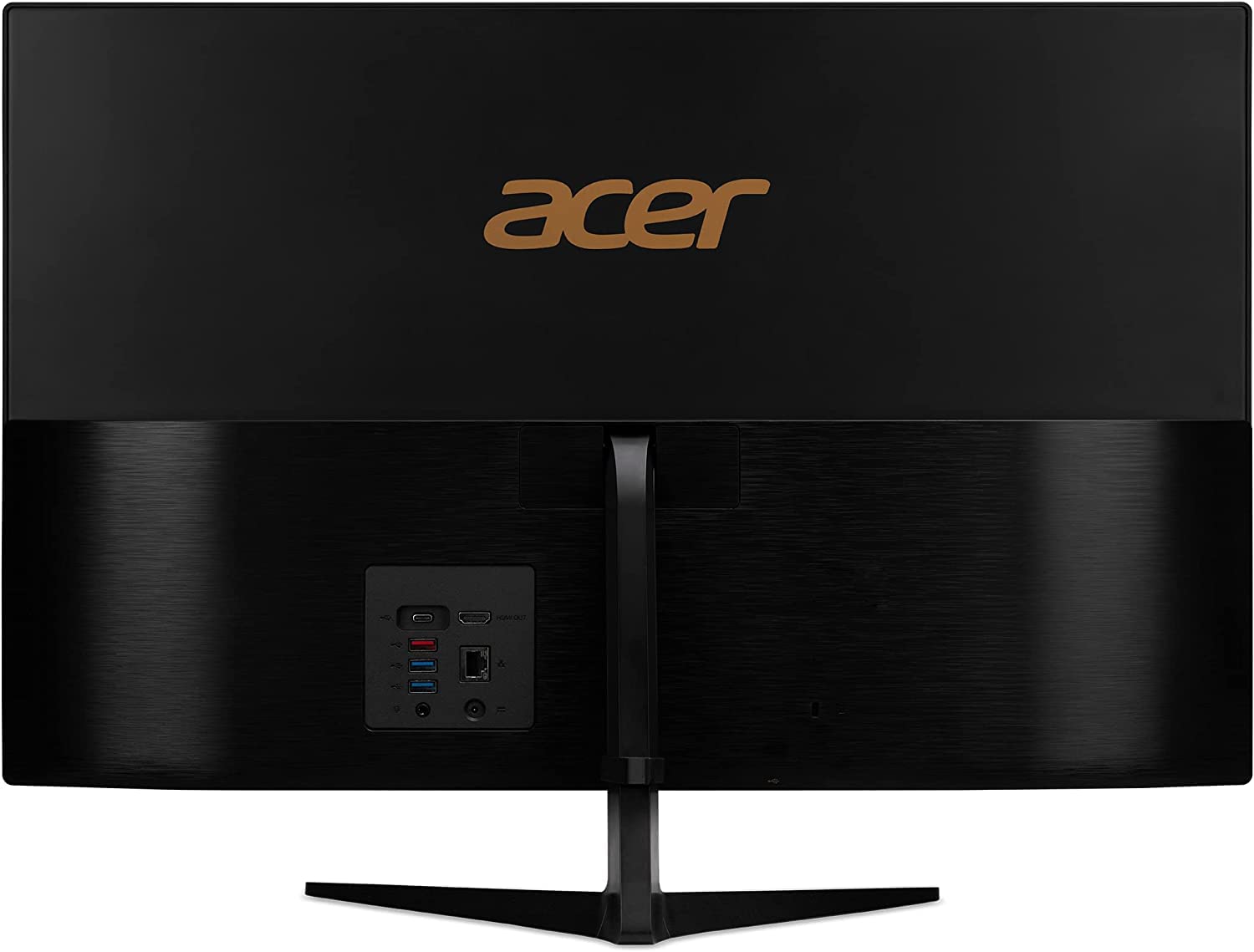 acer 2023 27-inch FHD IPS All-in-One AIO Desktop PC Intel 4-Core i5-1235U Iris Xe Graphics 32GB DDR4 RAM 1TB SSD WiFi AX BT RJ45 USB-C Webcam HDMI Windows 11 Pro Wireless KB and Mouse w/RE USB