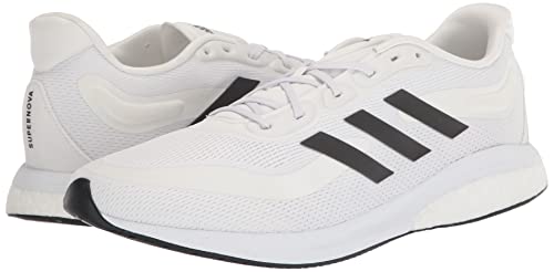 adidas Men's Supernova + Running Shoe, White/Core Black/Dash Grey, 6