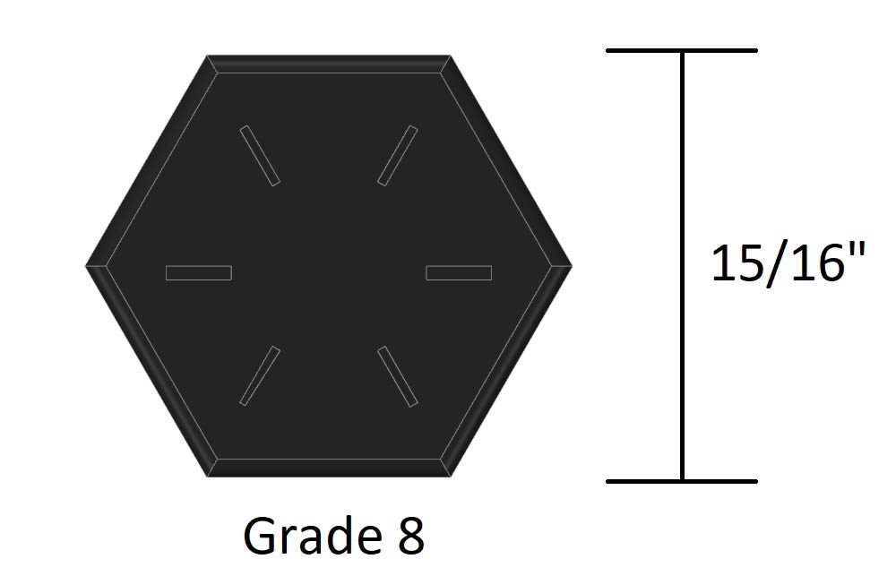 FA HBG8-5/8-11X6-5/8''-11 Grade 8 Bolt 6'' Long - Plain