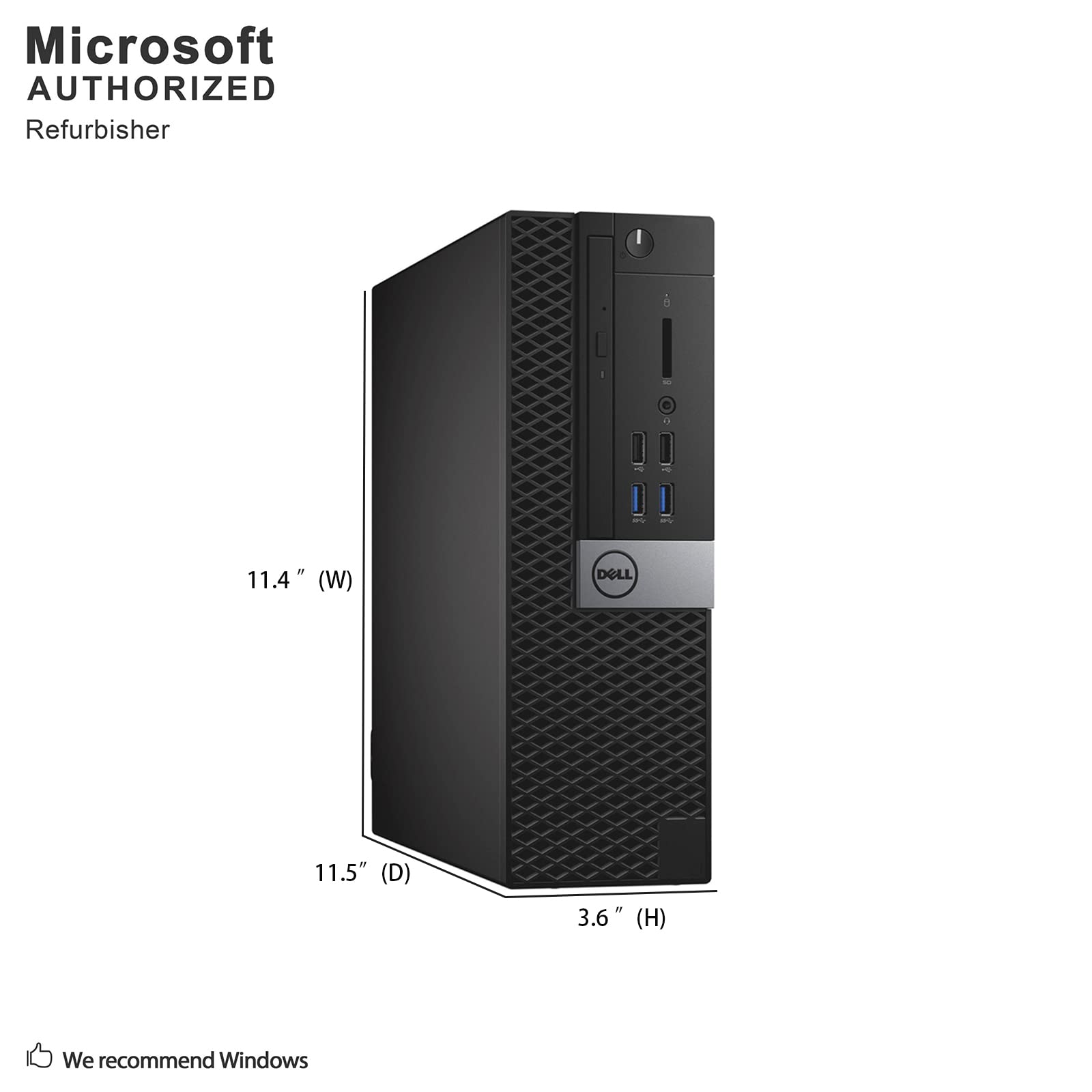 Dell Optiplex 5040 Desktop Computer PC, 16GB RAM, 1TB SSD Hard Drive, Windows 10 Professional 64 Bit (Renewed)