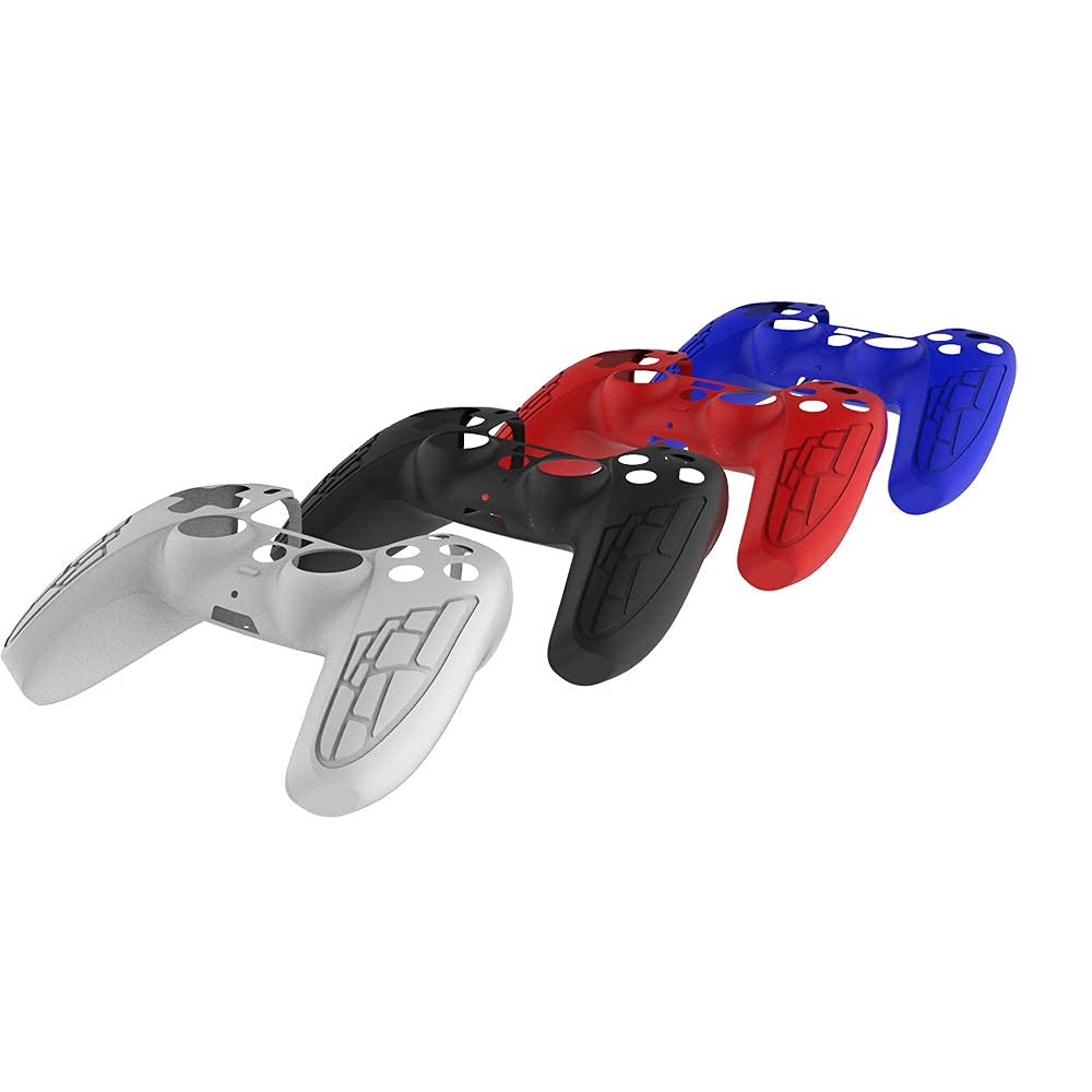 Anti-Slip Silicone Protective Case Cover Skin for Sony Playstation 5 PS5 Controller Gamepad Game Accessories (Black)