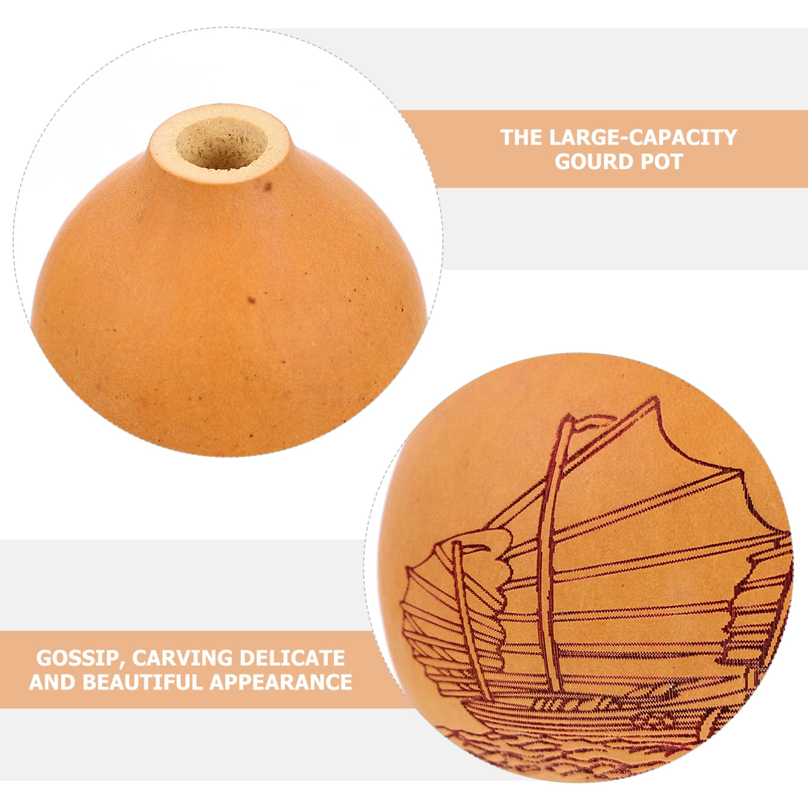 Angoily Gourd Wine Flask Bottle Chinese Wu Lou Wine Bottle with Stopper Wooden Chinese Feng Shui Hu Lu Gourd Ornament for Home Kitchen (Khaki)