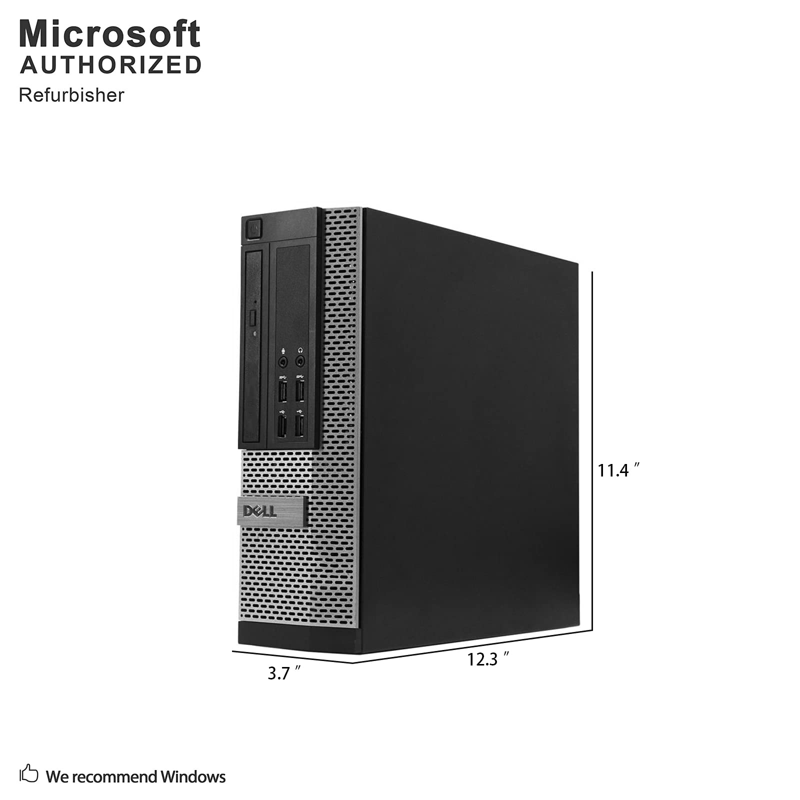 DELL Optiplex 7020 Small Form Desktop, Quad Core i7 4770 3.4Ghz, 16GB DDR3 RAM, 480GB SSD Hard Drive, DVD-RW, Windows 10 Pro (Renewed)']