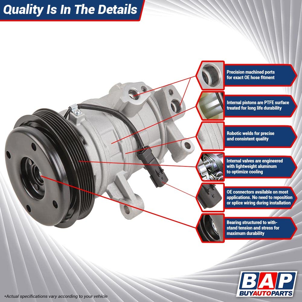 AC Compressor & A/C Clutch For Ford Escape Mazda Tribute Mercury Mariner V6 2001 2002 2003 2004 2005 2006 2007 - BuyAutoParts 60-00791NA New