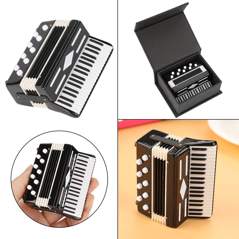 Alano Mini Musical Instrument Accordion Model Musical Instrument Decoration Ornaments (7cm)