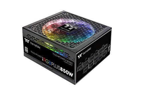 Thermaltake Toughpower iRGB Plus 850W 80+ Platinum Digital RGB LED Smart Zero Fan SLI/Crossfire Ready ATX12V v2.4 / SSI EPS v2.92 Power Supply 10 YR Warranty PS-TPI-0850F2FDPU-1