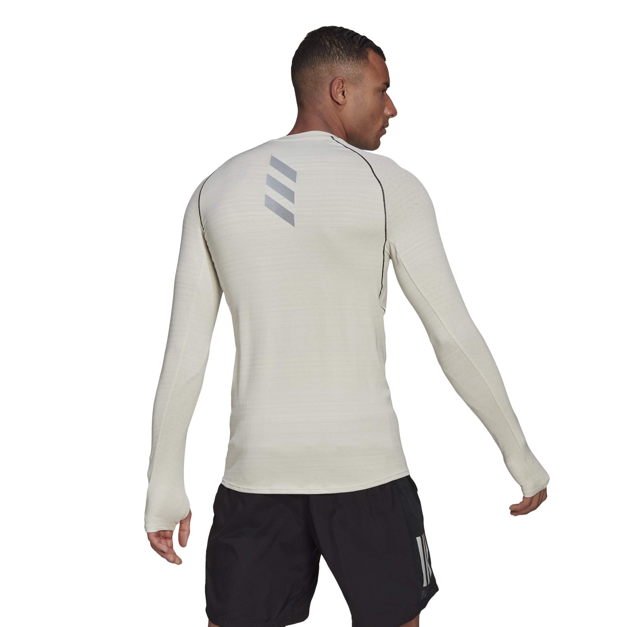 adidas mens Adi Runner Long Sleeve Tee Black X-Large