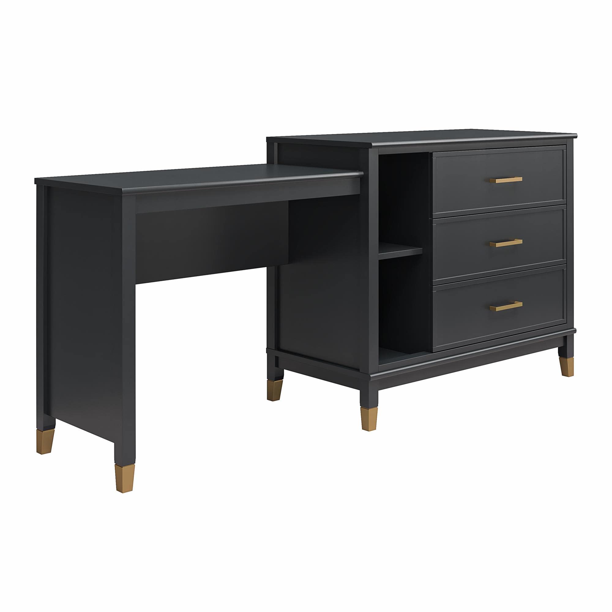 CosmoLiving by Cosmopolitan Westerleigh 3-in-1 Media Dresser, Black