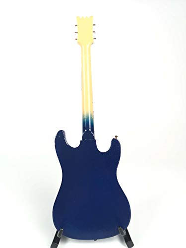 ALANO Navy Blue Electric Bass Guitar Model Without Leather case Mini Instrument Model Decorative Ornament(18cm)