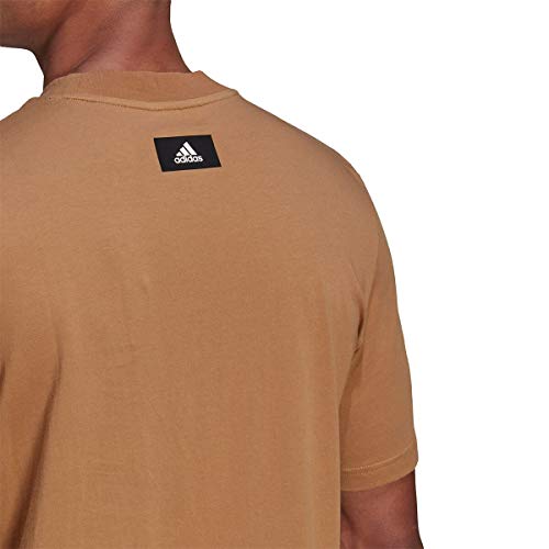 adidas mens BIC Badge of Sport Tee Cardboard X-Small