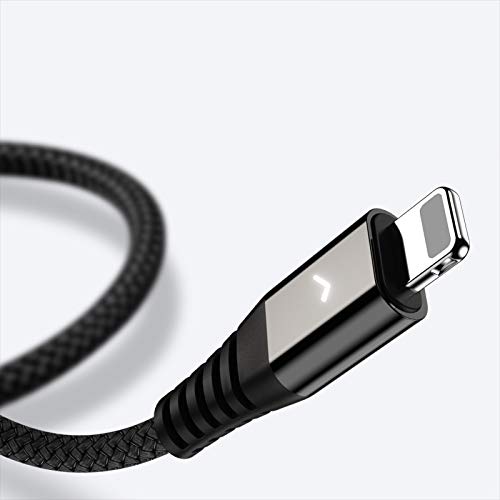 IFLASH Charge/Sync Cable w/LED, 6 Feet Data Cable Fast Charging and Sync Charger for iPhone Xs/XS Max/XR/X / 8/8 Plus /7 Plus / 6S/6 Plus/SE, iPad Air Mini 2/3/4, iPod Touch 5/6 (2 Meters)