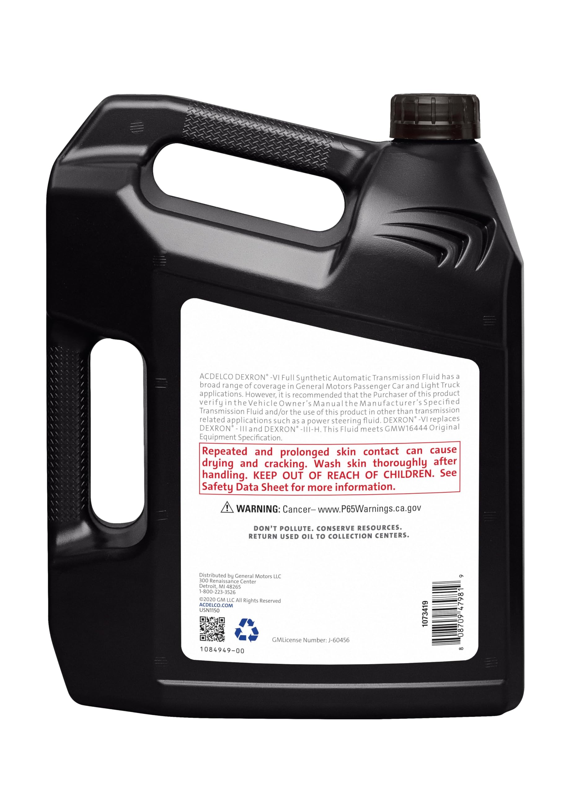 ACDelco GM Original Equipment 10-9244 Dexron VI Full Synthetic Automatic Transmission Fluid - 1 gal