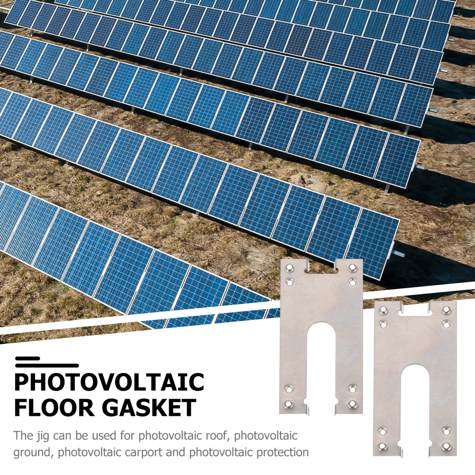 Angoily Solar Panel With Frame PV Grounding Clip Washer Spacer Stainless Steel Photovoltaic Ground Gasket Photovoltaic Rack Conductive Gasket 5mm 50pcs
