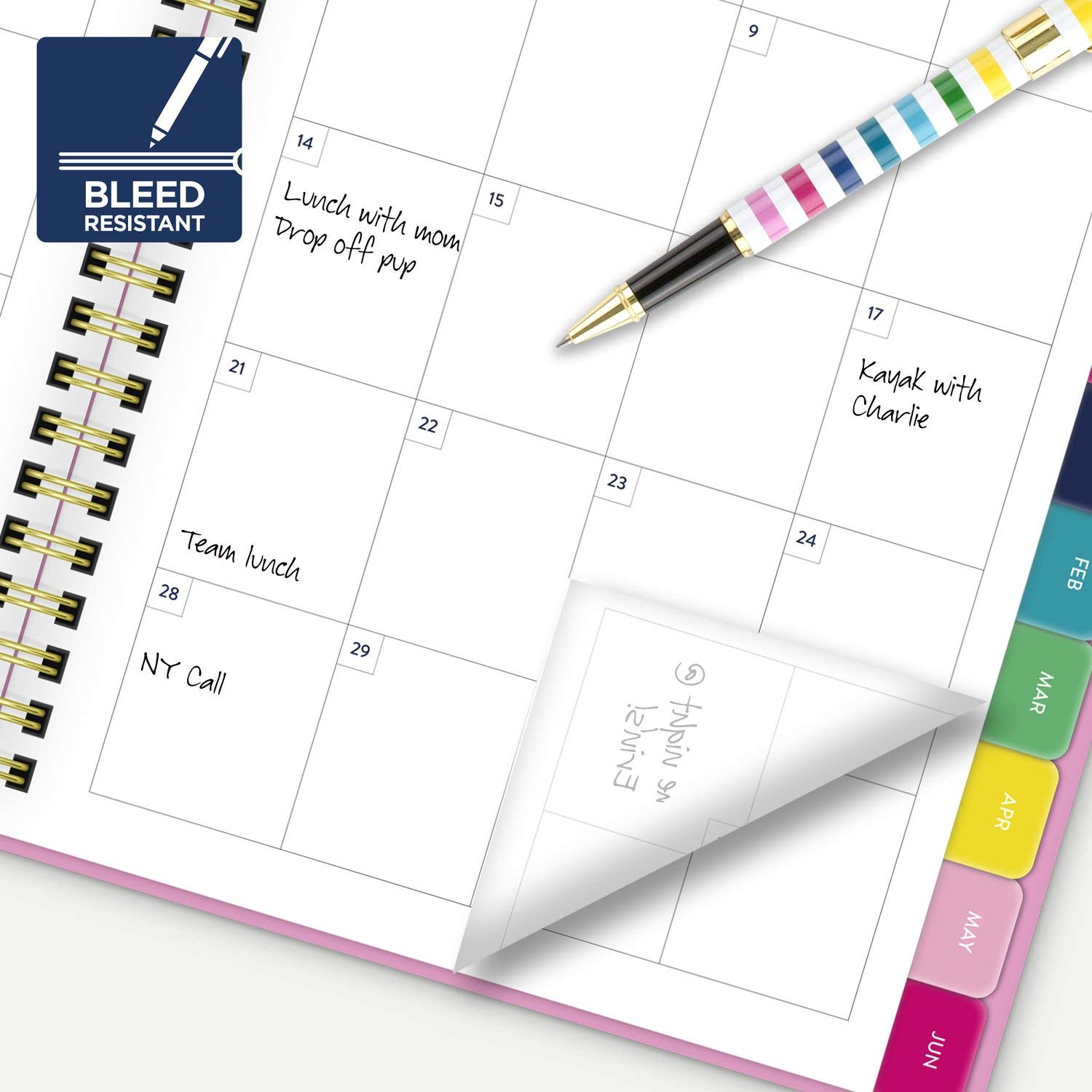 Academic Planner 2021-2022, Simplified by Emily Ley for AT-A-GLANCE Weekly & Monthly Planner, 8-1/2" x 11", Large, for School, Teacher, Student, Pink (EL65-905A)