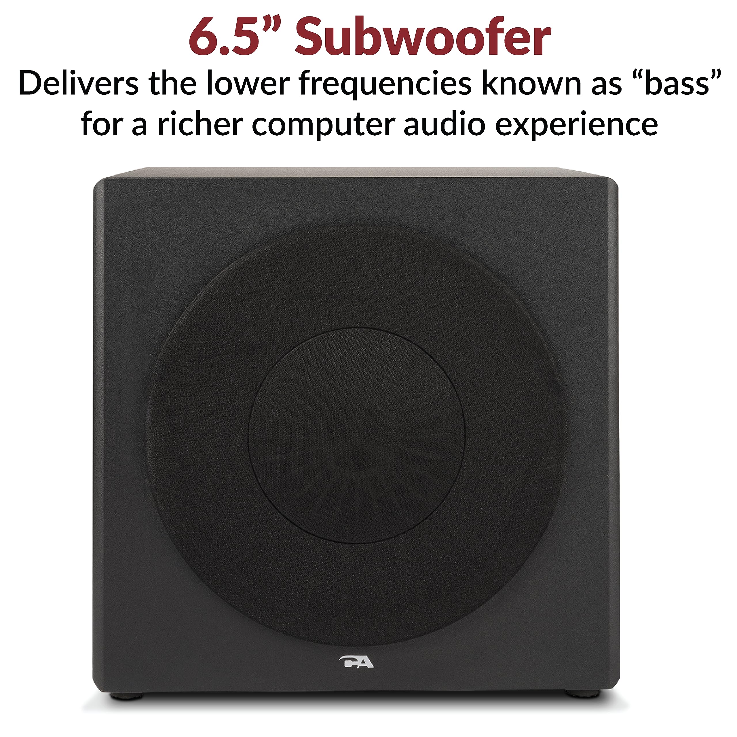Cyber Acoustics CA-3908 2.1 Multimedia Speaker System with Subwoofer, 92 Watts Peak Power, Deep Bass, Perfect for Music, Movies, and Games on Desktops, Laptops, Consoles