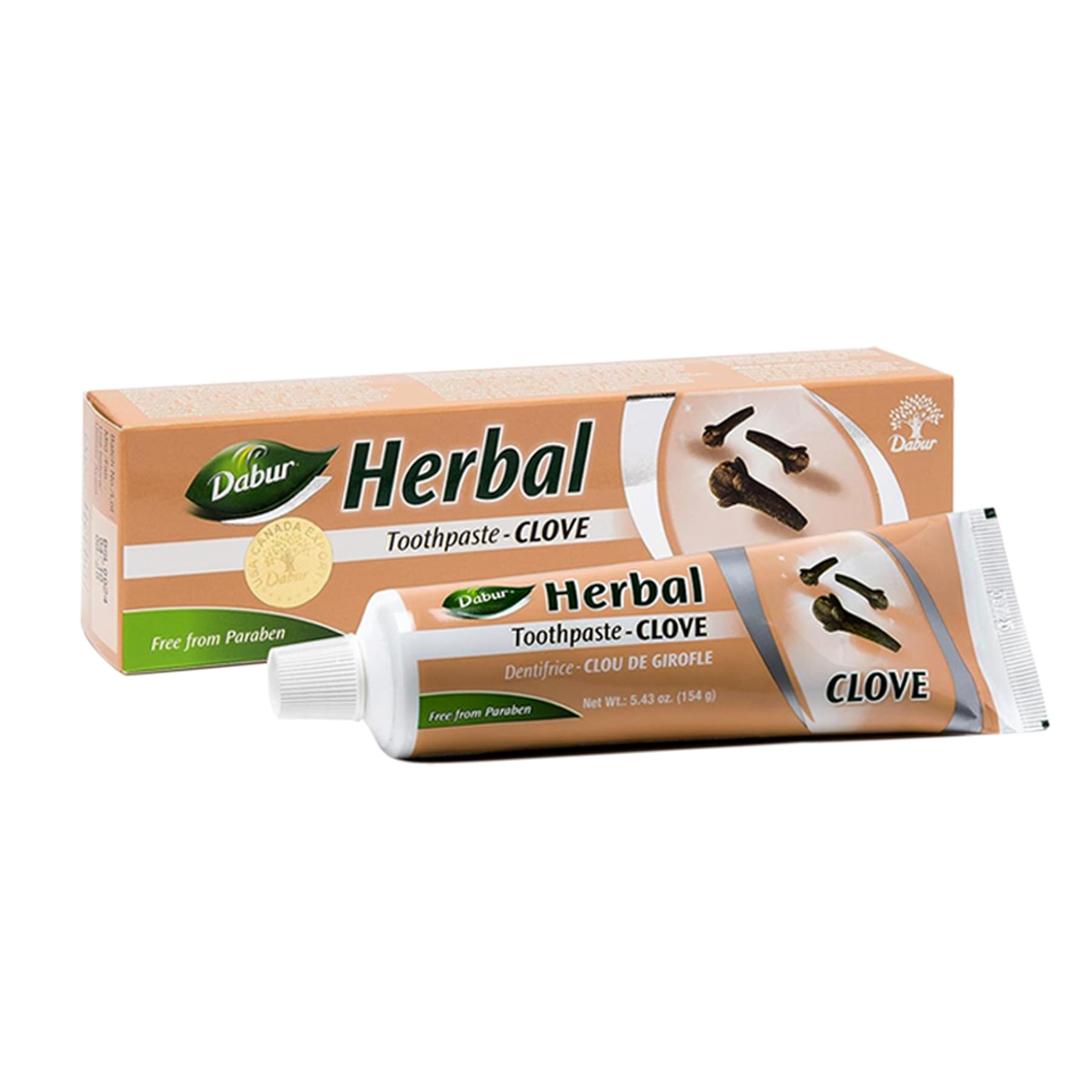 Dabur Natural Toothpaste - Refreshing Herbal Care for Oral Health - Promotes Clean, Healthy Teeth and Gums - Elevate Your Oral Hygiene Routine with Smile - Paraben Free - Enriched with Clove - 100 ML