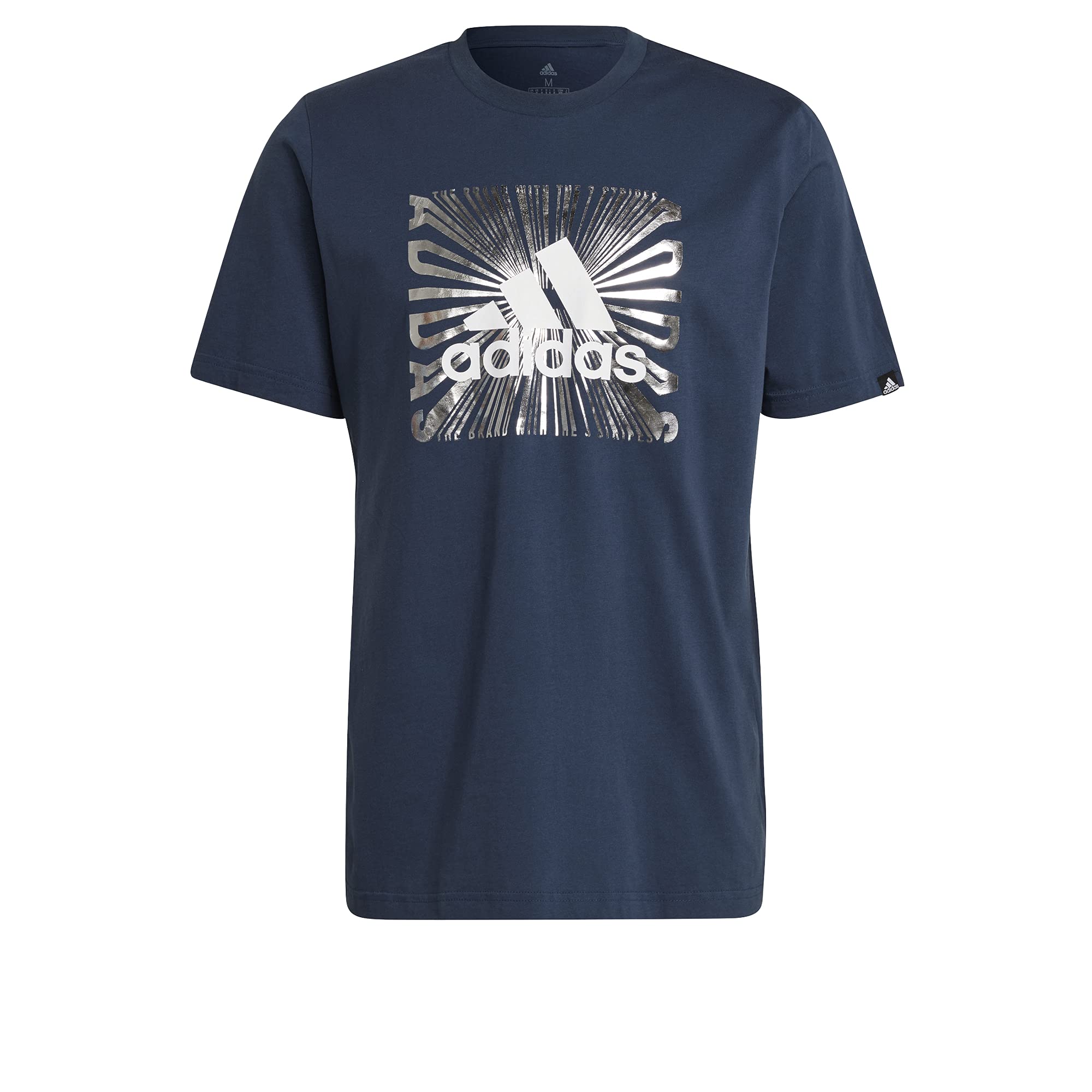 adidas mens EXT Motion Fleece Tee Crew Navy Large