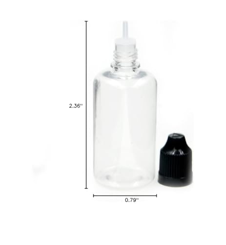 Magik 10~50 ML PET Dropper Bottles Squeezable Clear Eye Liquid Oil Empty Tip Cap Plastic Ejuice Childproof Filling Lot Sale (50 ml, Black, 20 Pack)