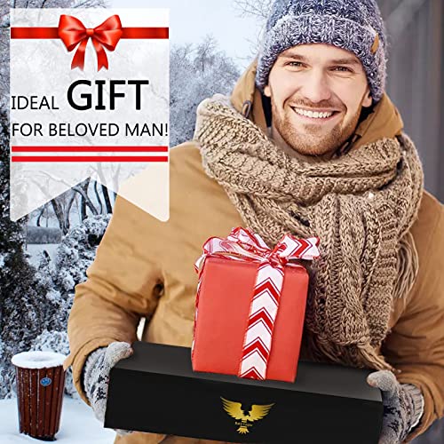 Bald Eagle Cedar Cigar Humidors with Hygrometer, Handcrafted Cigar Box with Humidifier, Glass Top Humidor Box with Cigar Accessories, Luxury Cigar Case Sapele Walnut Finish 35-60 Cigars