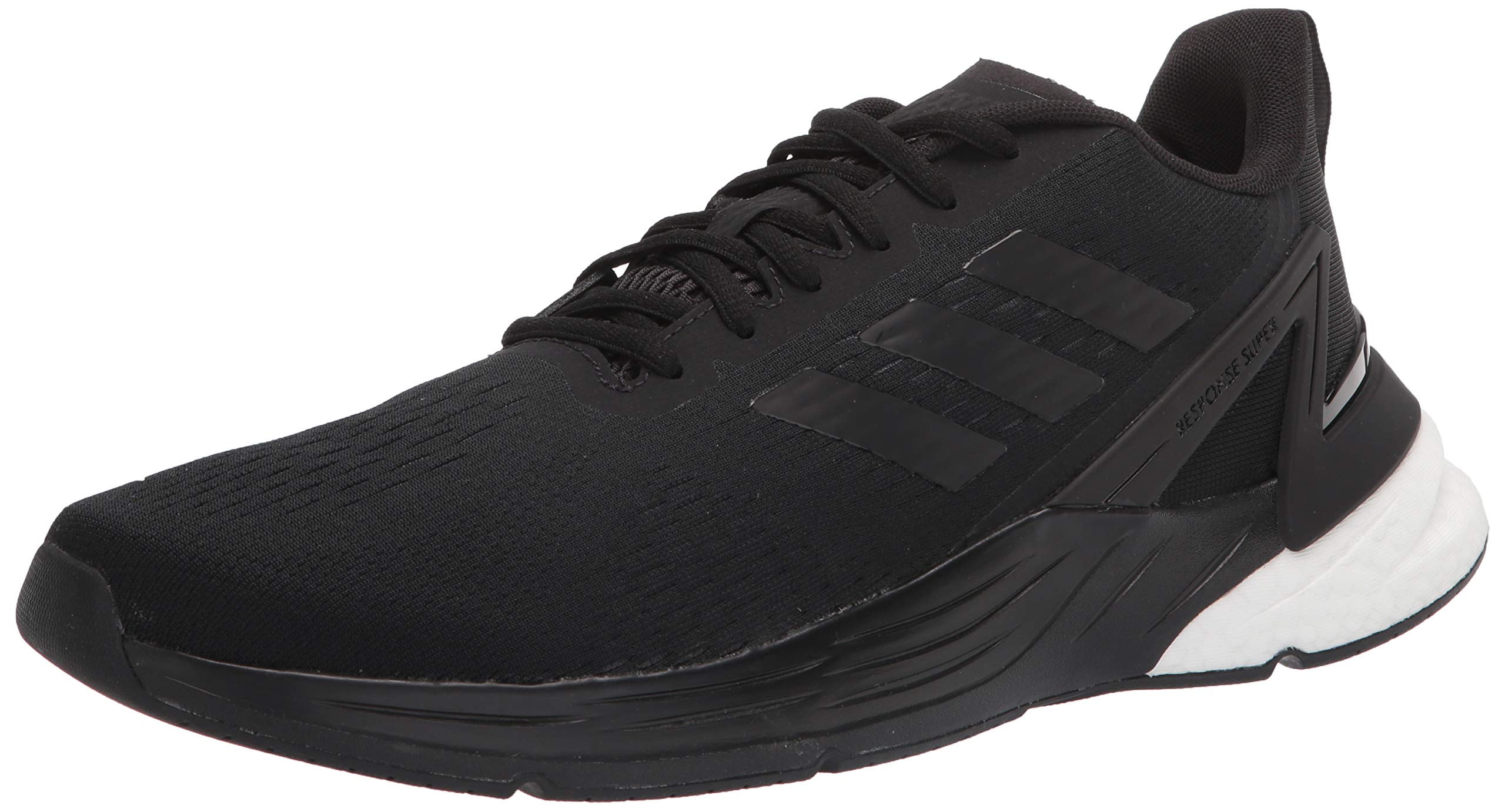 adidas mens Response Super Running Shoe, Black/White/Grey, 7 US