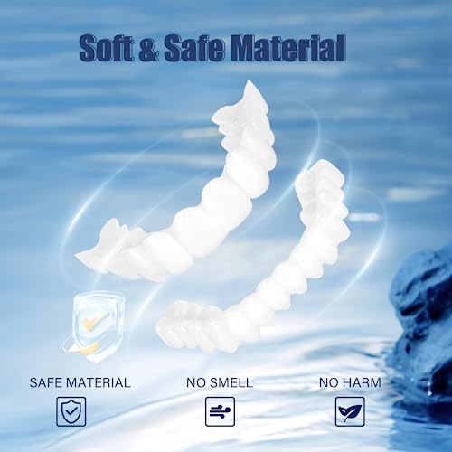 4 PCS Temporary dentures with Veneer for Both Men and Women, Covering Imperfect Teeth,Nature and Comfortable Veneers to Regain Confident Smile-E06