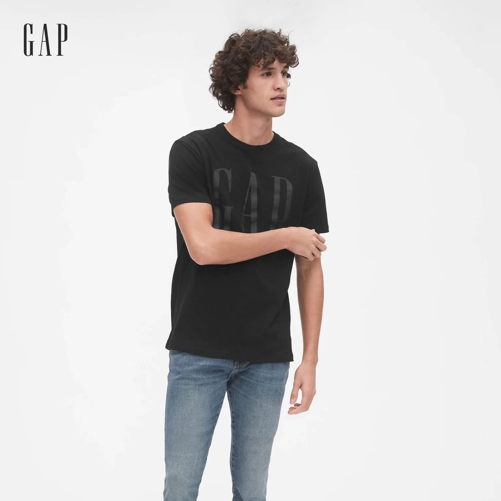 GAP Mens Logo T-Shirt T Shirt, True Black, XX-Large US