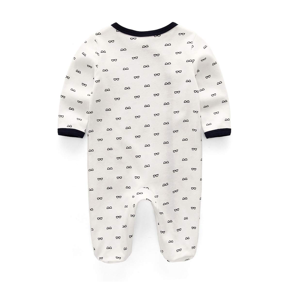 Kiddiezoom Baby and Toddler Boys'Snug Fit Footed Cotton One-Piece Romper Jumpsuit