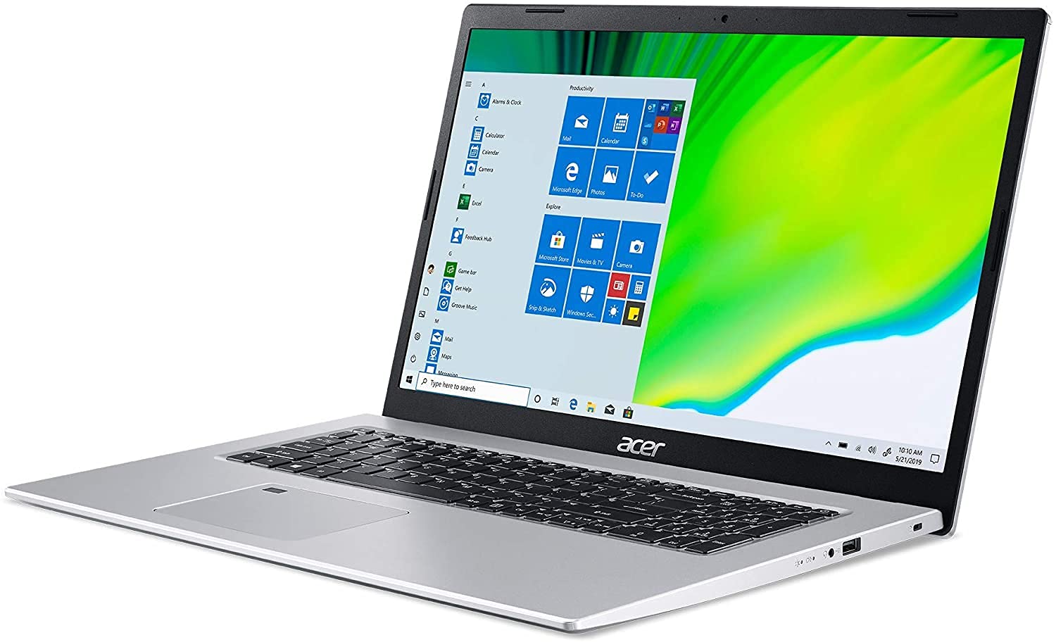 acer Aspire 5 Laptop 2022 | 17.3" FHD IPS | 11th Intel i7-1165G7 Iris Xe Graphics | 36GB DDR4 | 1TB SSD | WiFi 6 Bluetooth RJ-45 | Backlit Fingerprint Reader | Win 10 Pro | TLG 32GB USB