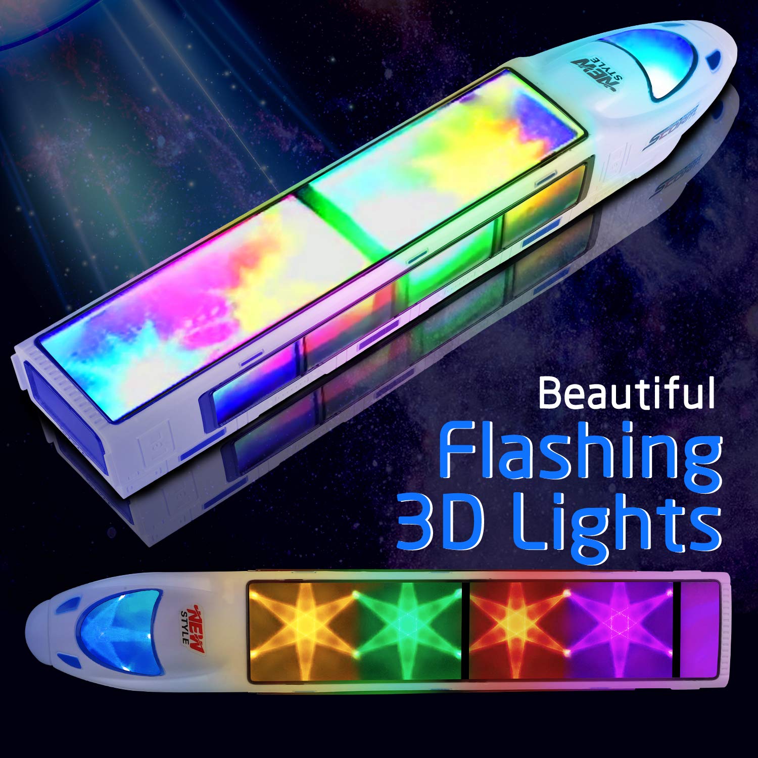 CYKT Electric Train Toy with Music, Beautiful 3D Lightning Electric Train, The Best Creative Gift Toy for 3-12 Year Old Boys