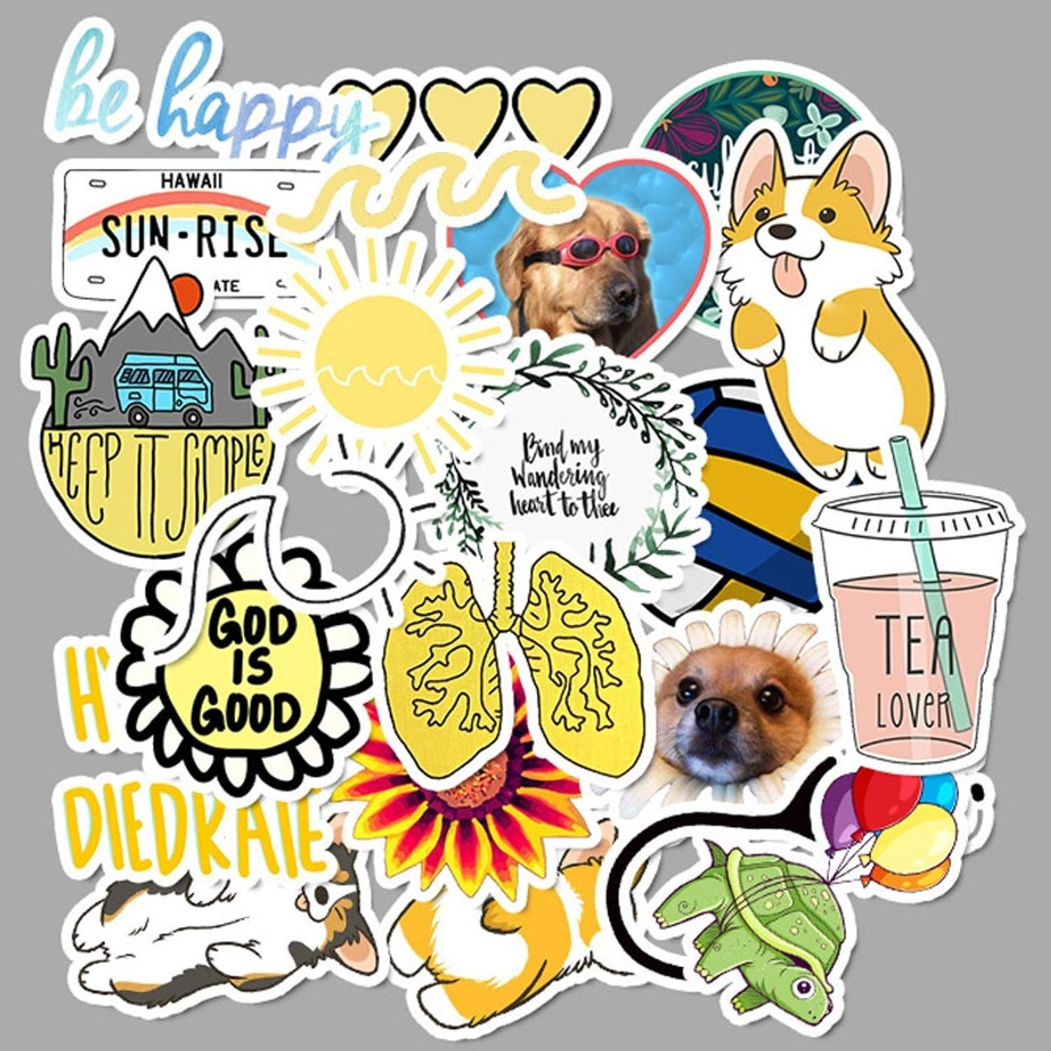 50 PCS Vsco Stickers Pack for Kawaii Girl Things On Laptop Fridge Phone Skateboard Suitcase Waterproof Sticker