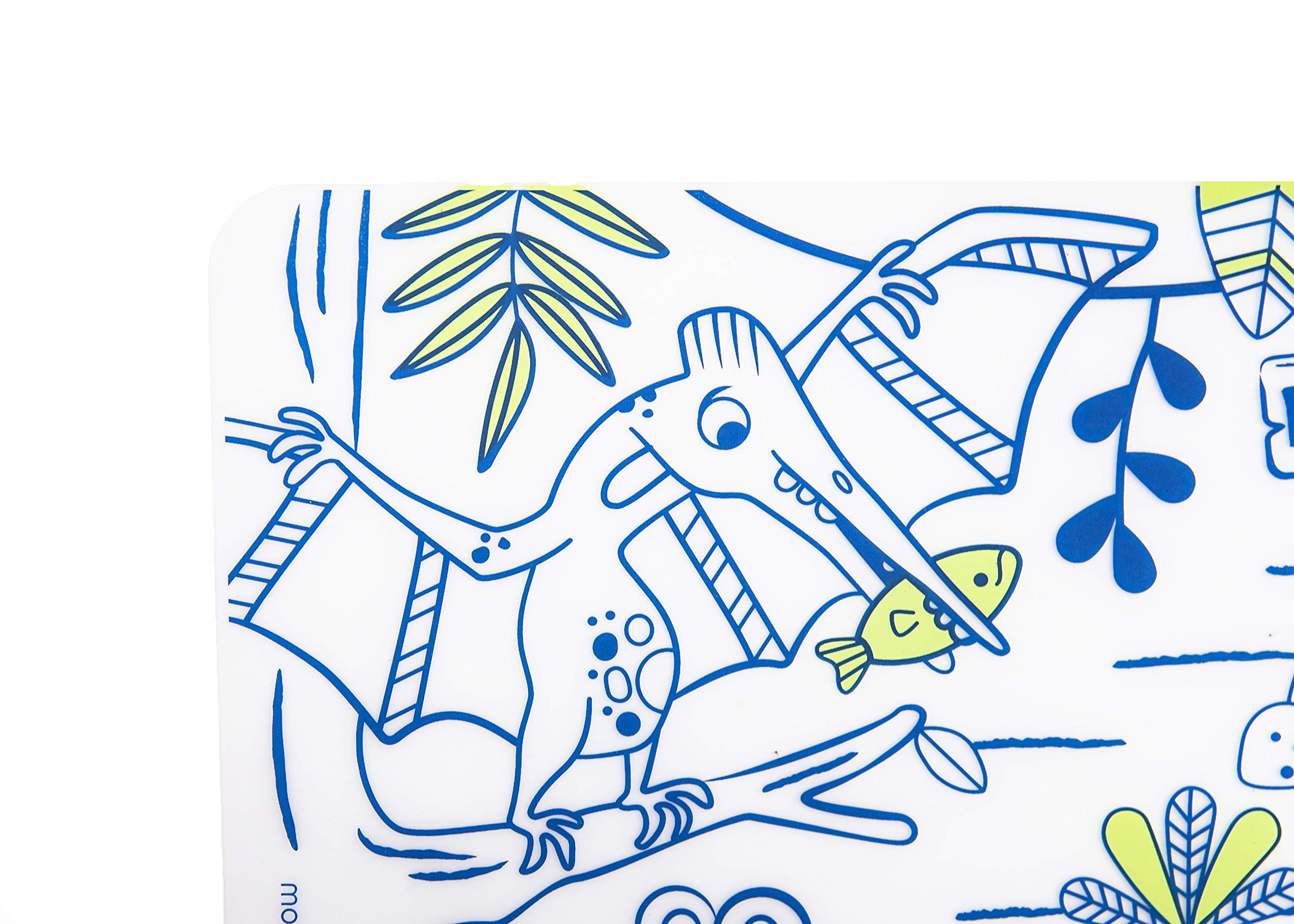 modern-twist 10 x 14" Reusable, Waterproof Coloring Mark-Mat Sheet for Kids, 100% Food-Grade Silicone, Pack of 1, Dino Maze