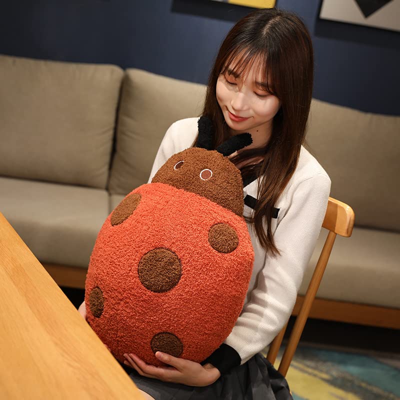 TONGSONG Cute Pillow Plush Ladybug Stuffed Animal Stuff Ladybird Plush Pillow Toys Kawaii Soft Lady Beetle Pillow Hugging Stuffed Ladybug Gift for Kids Home Decor¡