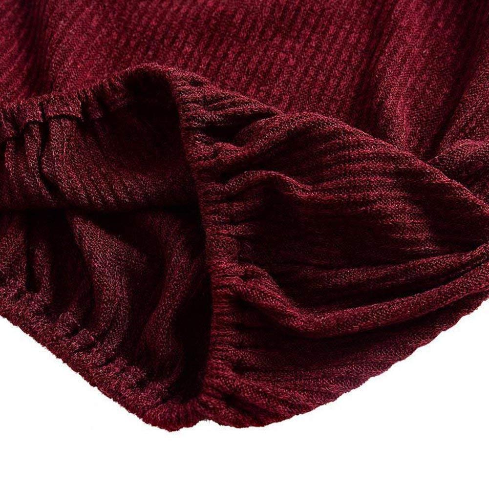 GRNSHTS Baby Girls Loose Long Lantern Sleeve Knit Sweater (A Wine, 18-24 Months)