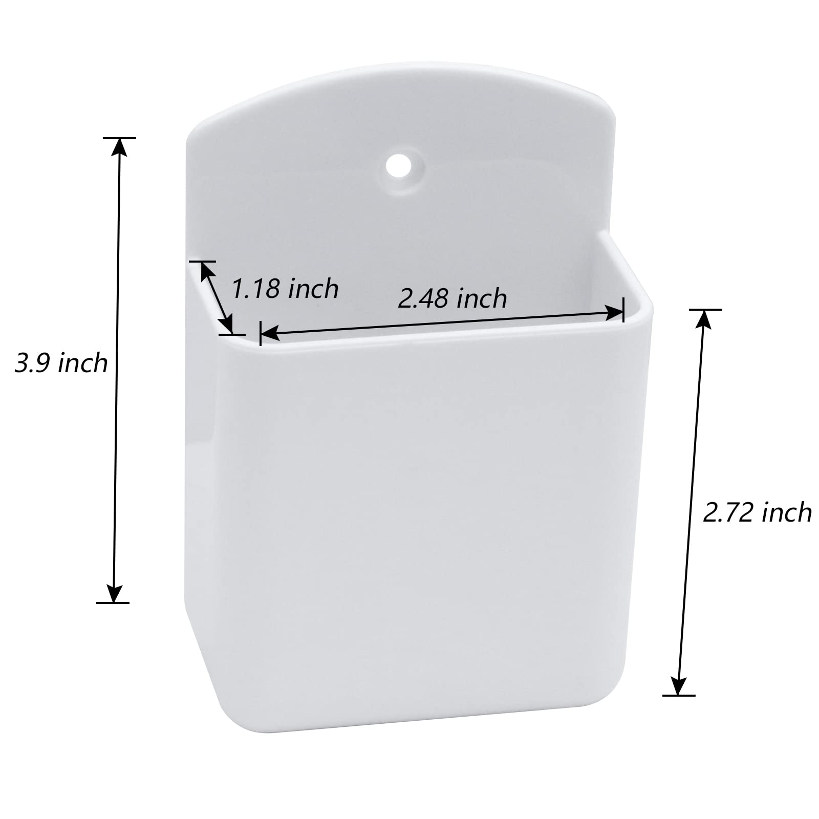 AOAOYING Remote Holders Remote Control Holder Wall Mount Media Storage Box for Home Headboard Office Playroom Bedroom Parlor Self Adhesive Atorage Box (White 4 Pack)