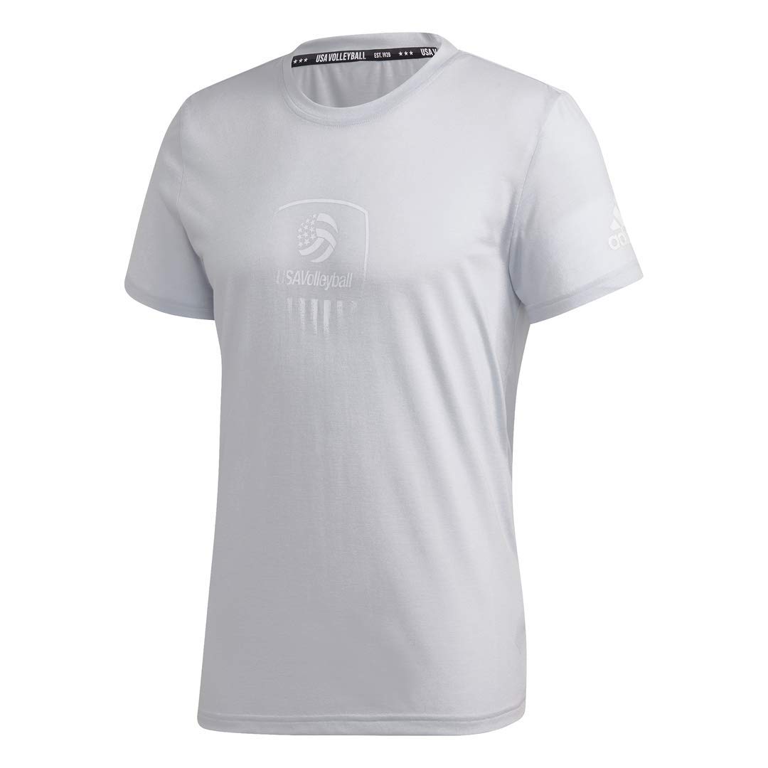 adidas mens USA Volleyball Tee Grey XX-Large