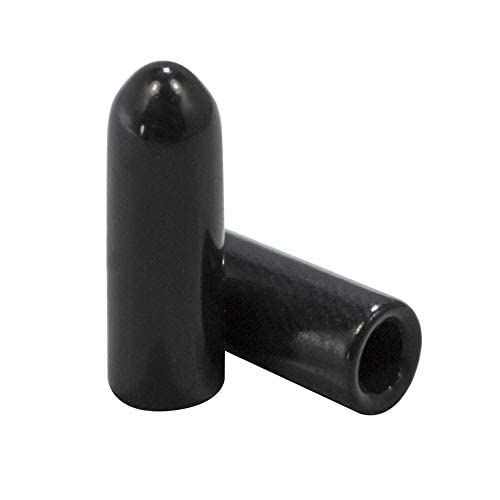 Prescott Plastics Made in USA 0.25" - 0.3125" Inch Round Vinyl Bolt Screw Protectors (4 Pack), Rubber Flexible End Cap for Metal Tubing, Fence, Glide Insert for Pipe Post and Furniture